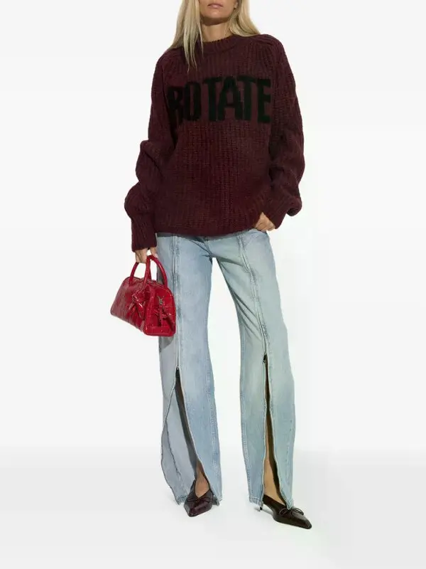ROTATE BY BIRGER CHRISTENSEN Straight Denim Zip Jeans Light
