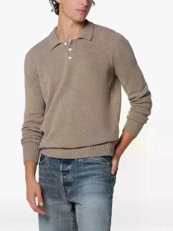 DRUMOHR Long-sleeve Knitted Polo Shirt