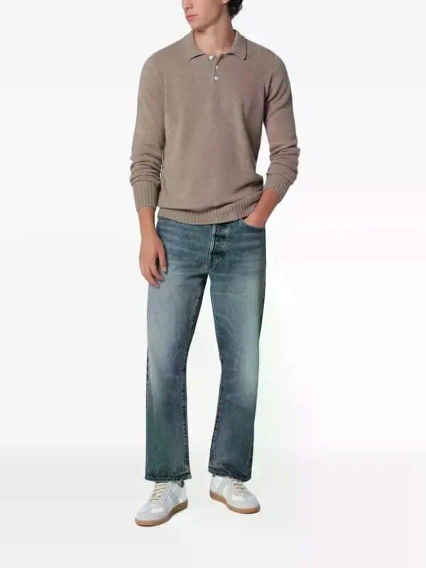 DRUMOHR Long-sleeve Knitted Polo Shirt