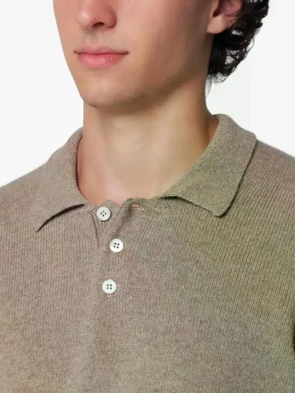 DRUMOHR Long-sleeve Knitted Polo Shirt