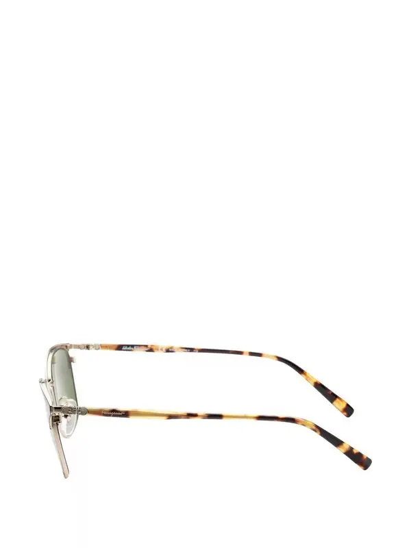 FERRAGAMO Rectangle Frame Gancini Sunglasses - Black