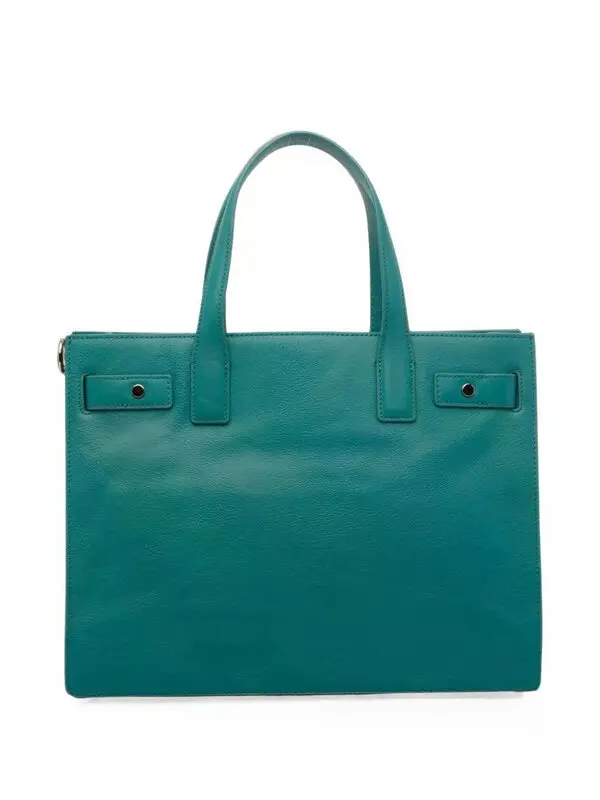 Kurt Geiger Scarf-detail Eagle-plaque Tote Bag - Green