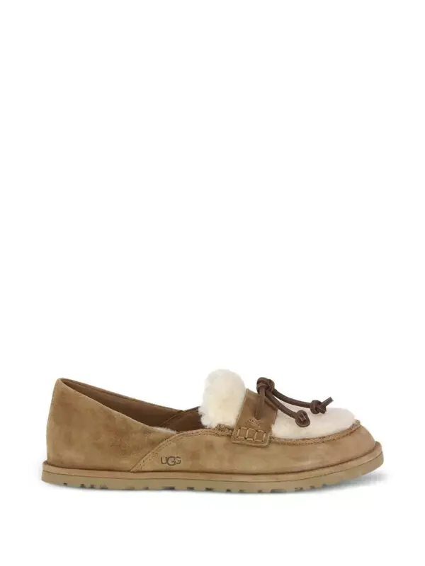 UGG Zora Shearling-trim Loafers - Brown