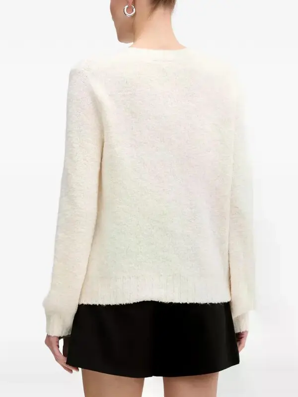 MORGAN Embellished Boucle-knit Sweater