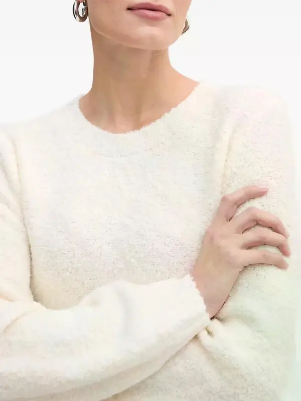 MORGAN Embellished Bouclé-knit Sweater