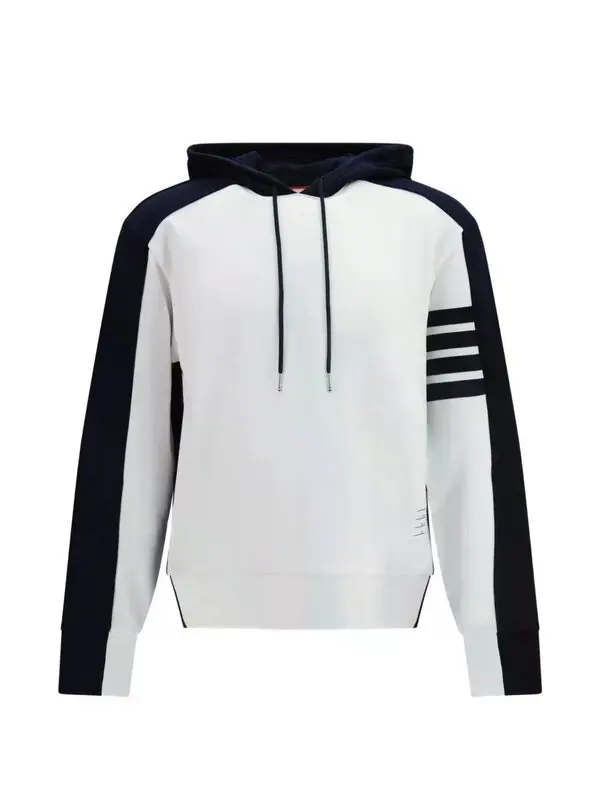 Thom Browne 4-bar Colorblock Hoodie - White
