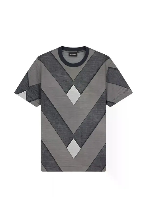 Emporio Armani Chevron-patterned T-shirt