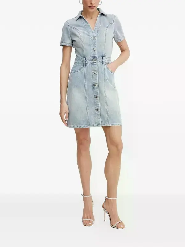 MORGAN Rogla Button-up Short-sleeve Mini Dress