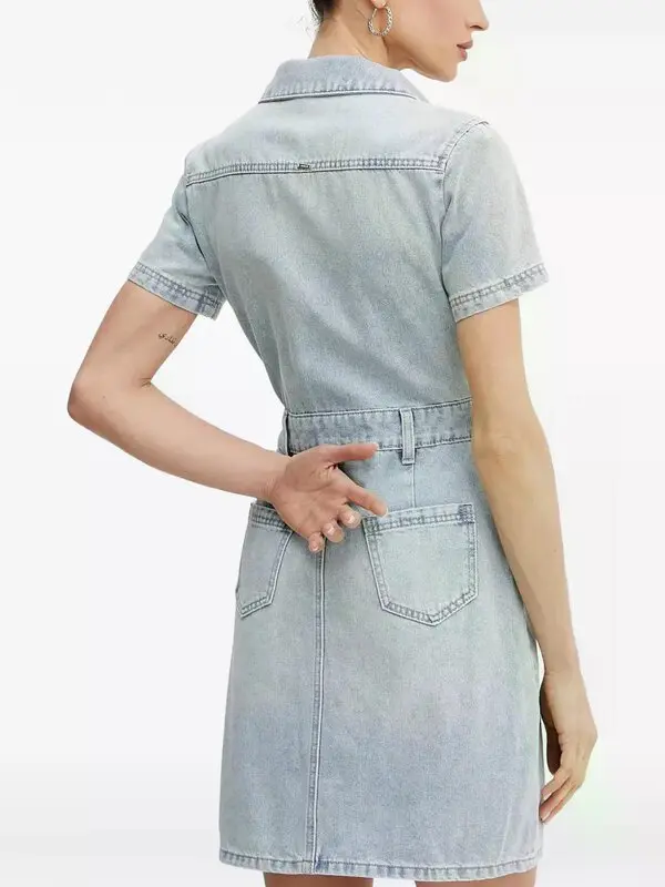 MORGAN Rogla Button-up Short-sleeve Mini Dress