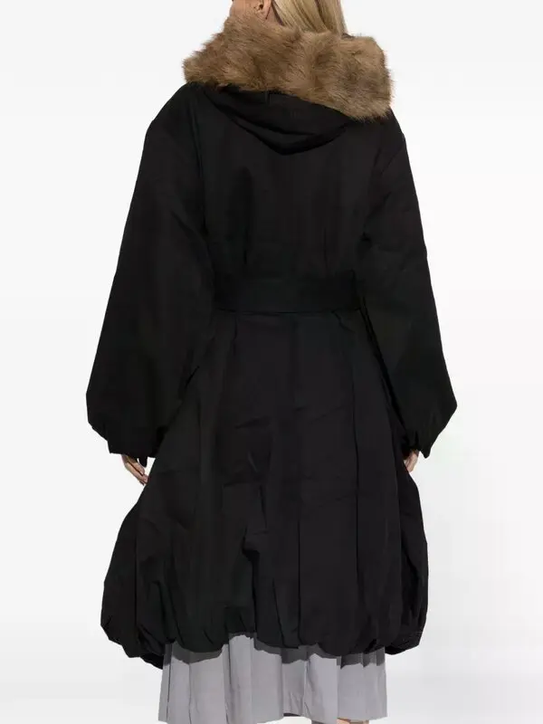 ROTATE BY BIRGER CHRISTENSEN Faux Fur Collar Coat