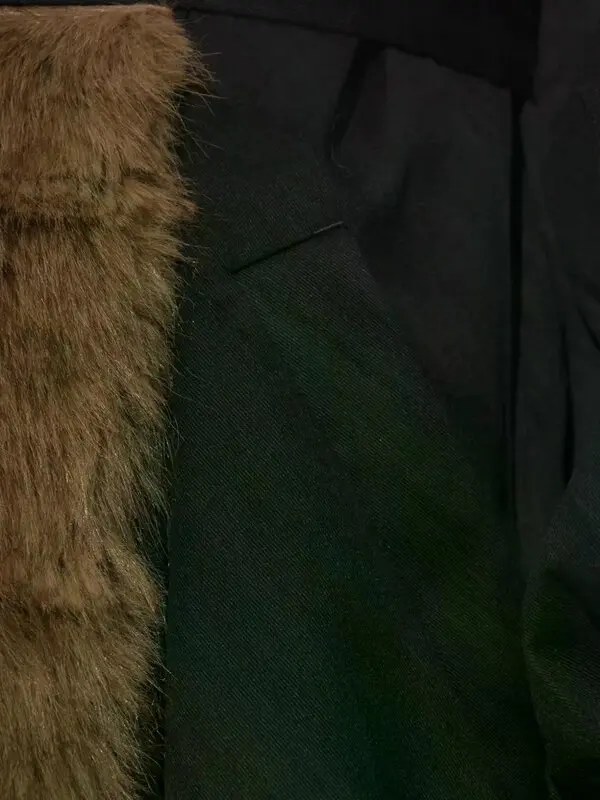 ROTATE BY BIRGER CHRISTENSEN Faux Fur Collar Coat