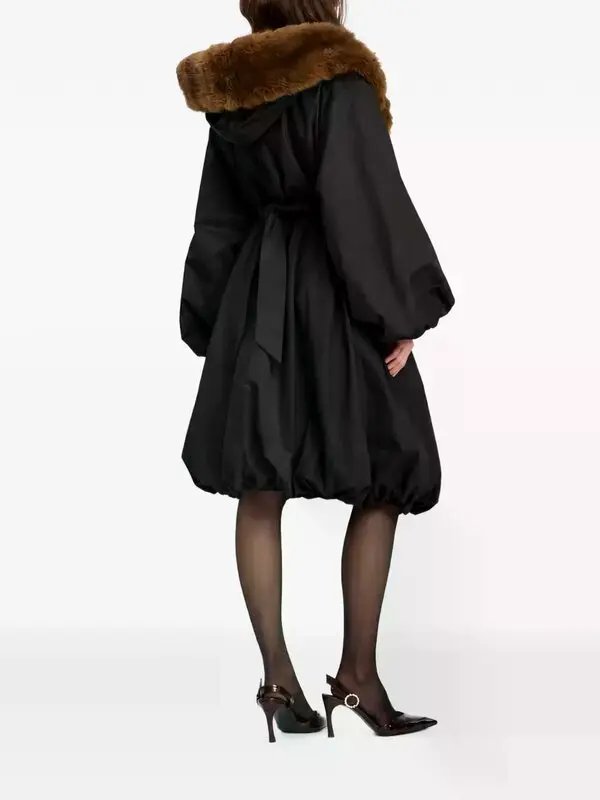 ROTATE BY BIRGER CHRISTENSEN Faux Fur Collar Coat