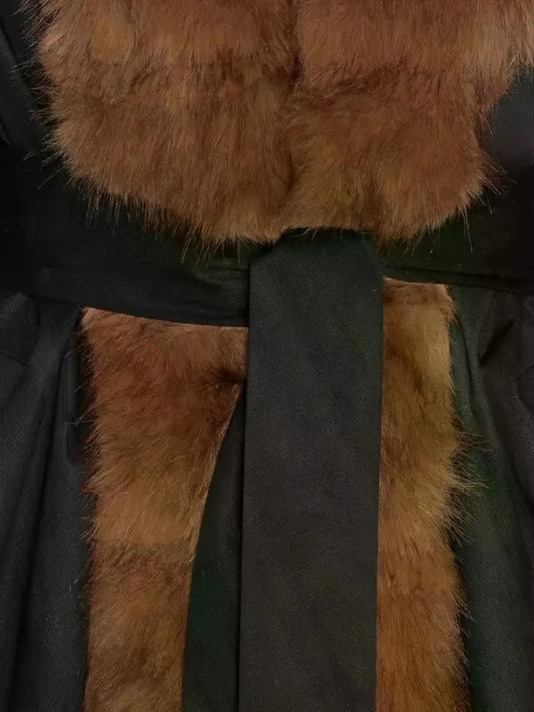 ROTATE BY BIRGER CHRISTENSEN Faux Fur Collar Coat