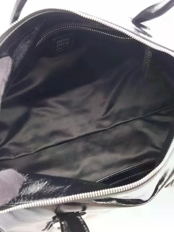 Miu Miu Shiny Leather Tote Bag