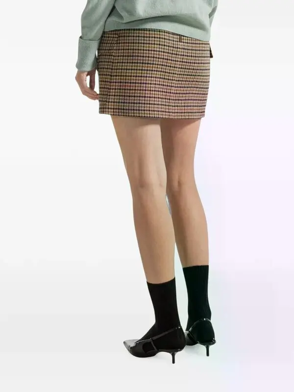 Seventy Check-pattern Flap-pocket Mini Skirt