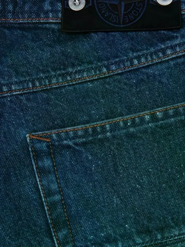 Stone Island Logo-patch Straight-leg Jeans