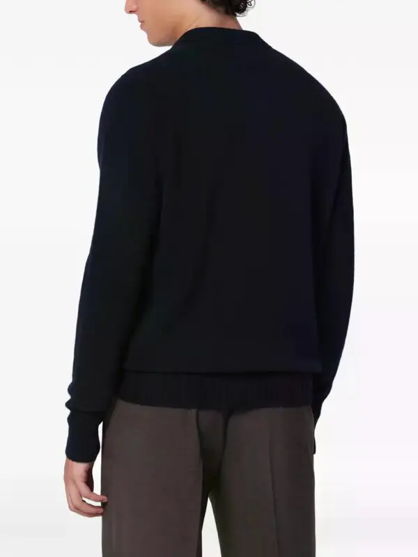 DRUMOHR Long-sleeve Knitted Polo Shirt