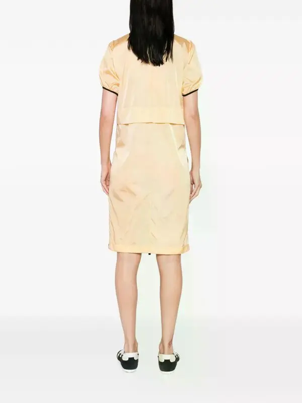 Marni Zip-up Drawstring Pocket Dress - Yellow
