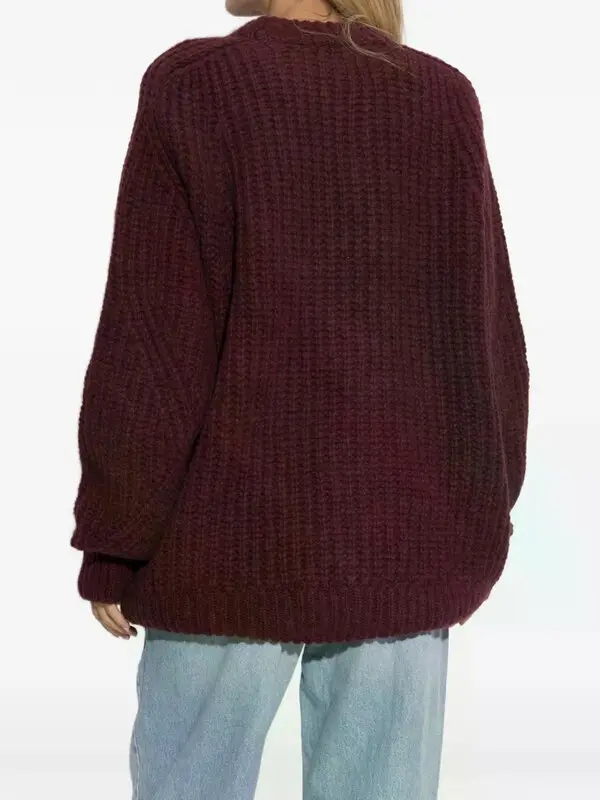ROTATE BY BIRGER CHRISTENSEN Logo-intarsia Chunky-knit Sweater