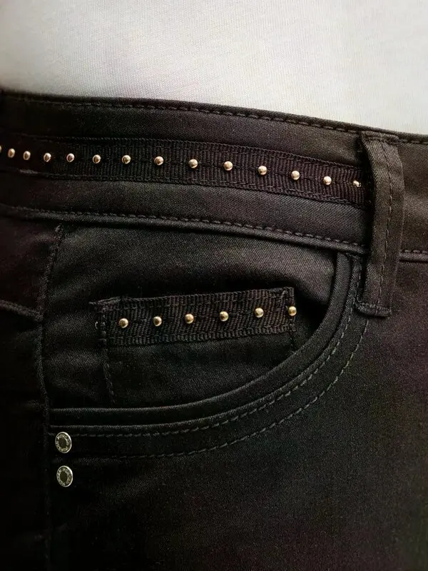 MORGAN Stud-embellished Skinny-fit Trousers
