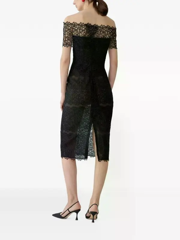 Carolina Herrera Lace-trimmed Off-shoulder Dress