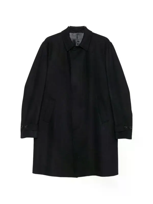 LARDINI Single-breasted Herringbone Coat