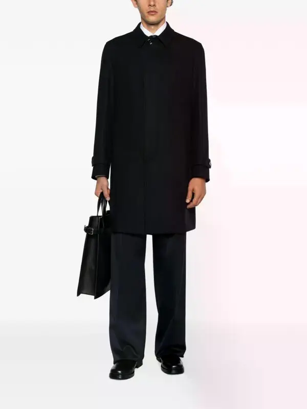 LARDINI Single-breasted Herringbone Coat