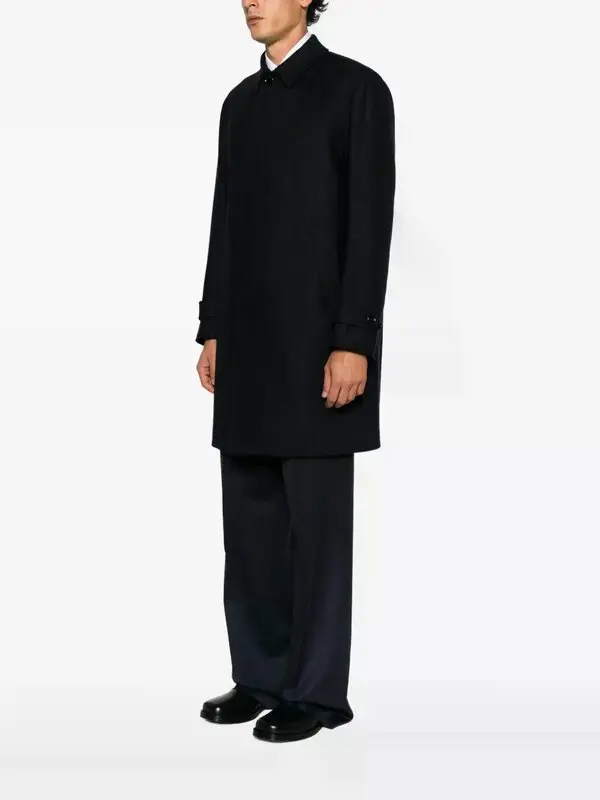 LARDINI Single-breasted Herringbone Coat