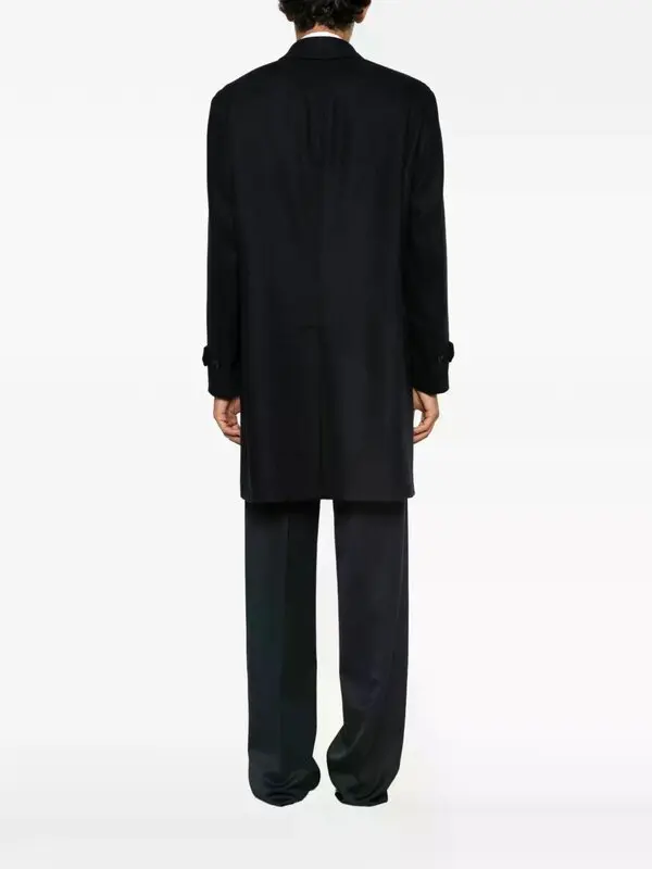 LARDINI Single-breasted Herringbone Coat