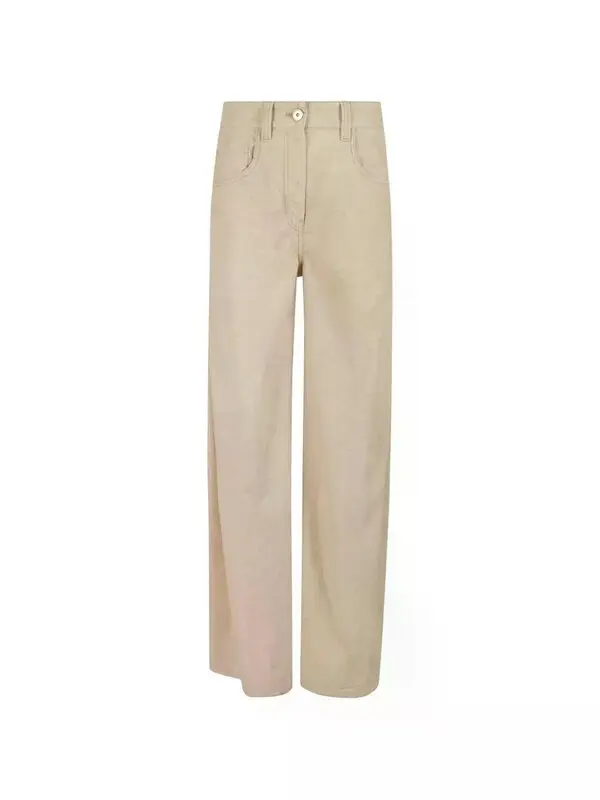 Brunello Cucinelli Corduroy Wide-leg Trousers - Neutrals