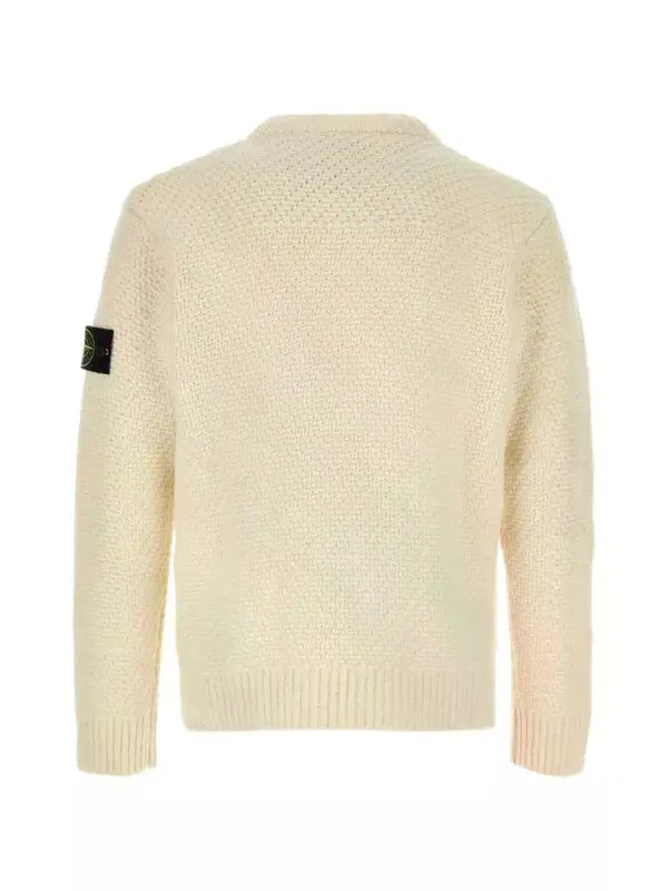 Stone Island Logo-patch Waffle-knit Sweater
