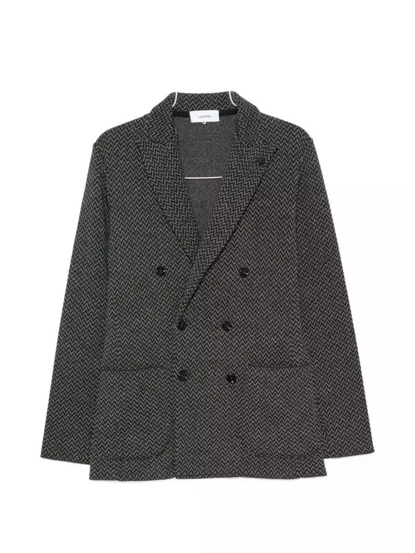 LARDINI Chevron Double-breasted Jacket
