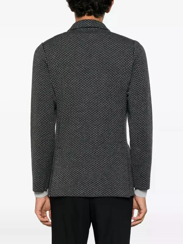 LARDINI Chevron Double-breasted Jacket