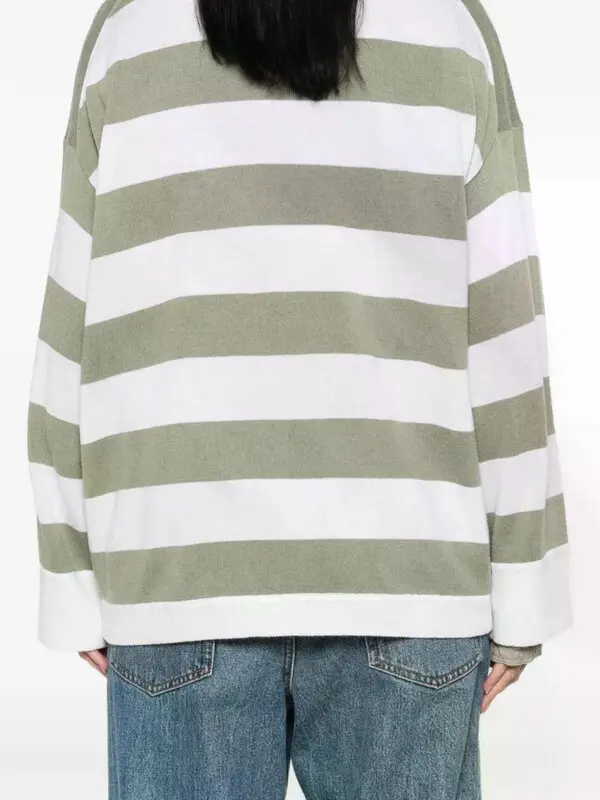 ALLUDE Horizontal Stripe Sweater