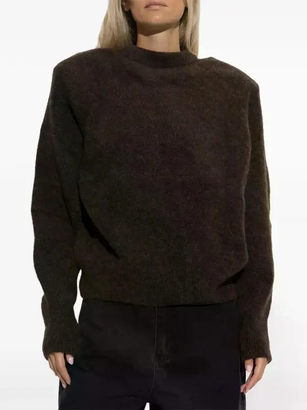 ROTATE BY BIRGER CHRISTENSEN Knit Flower Jumper Dark - Brown