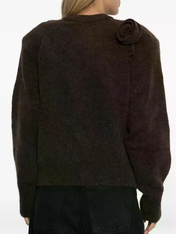 ROTATE BY BIRGER CHRISTENSEN Knit Flower Jumper Dark