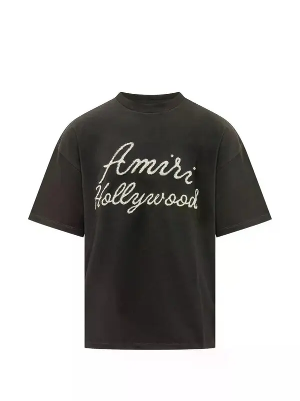 Amiri Logo-embroidered T-shirt - Black