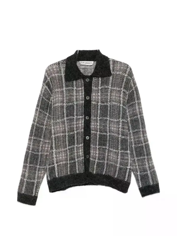Our Legacy Grand Check Fuzzy Alpaca Sweater
