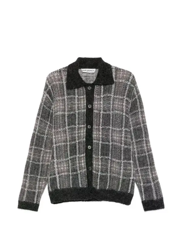 Our Legacy Grand Check Fuzzy Alpaca Sweater