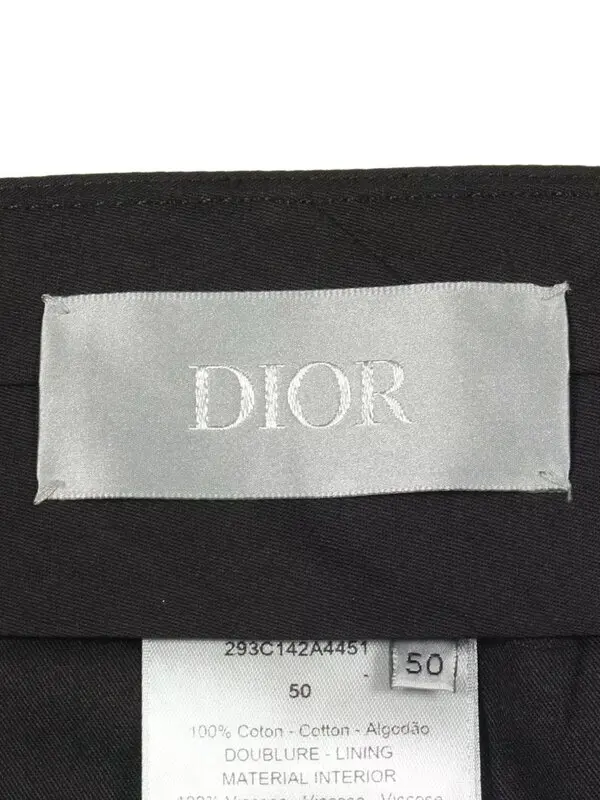 Dior 2010s Floral-print Hem Trousers