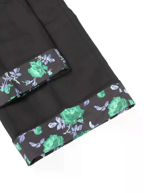 Dior 2010s Floral-print Hem Trousers