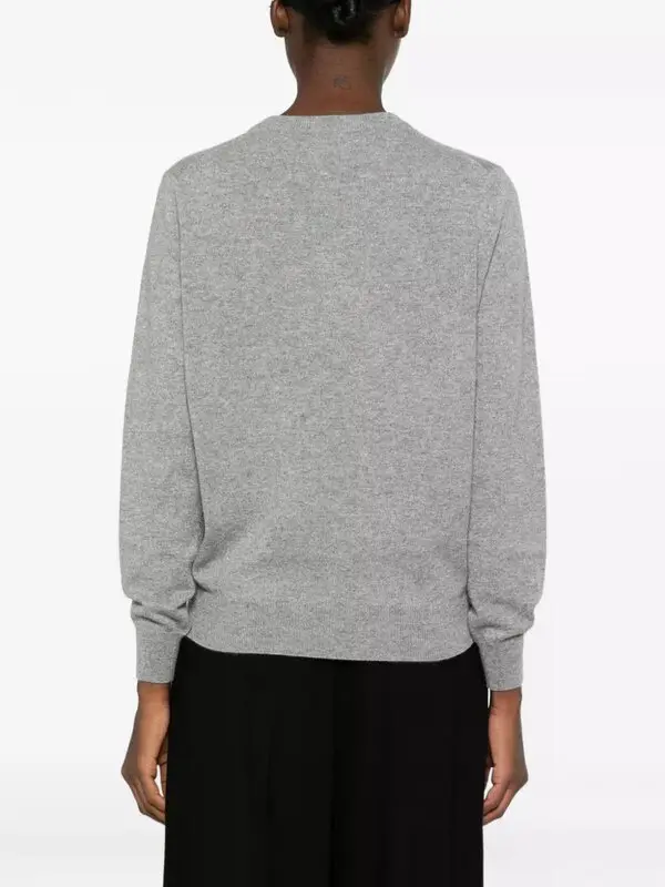 ALLUDE Ribbed-trim Sweater