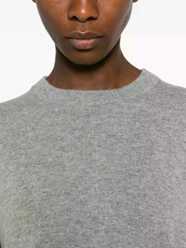 ALLUDE Ribbed-trim Sweater