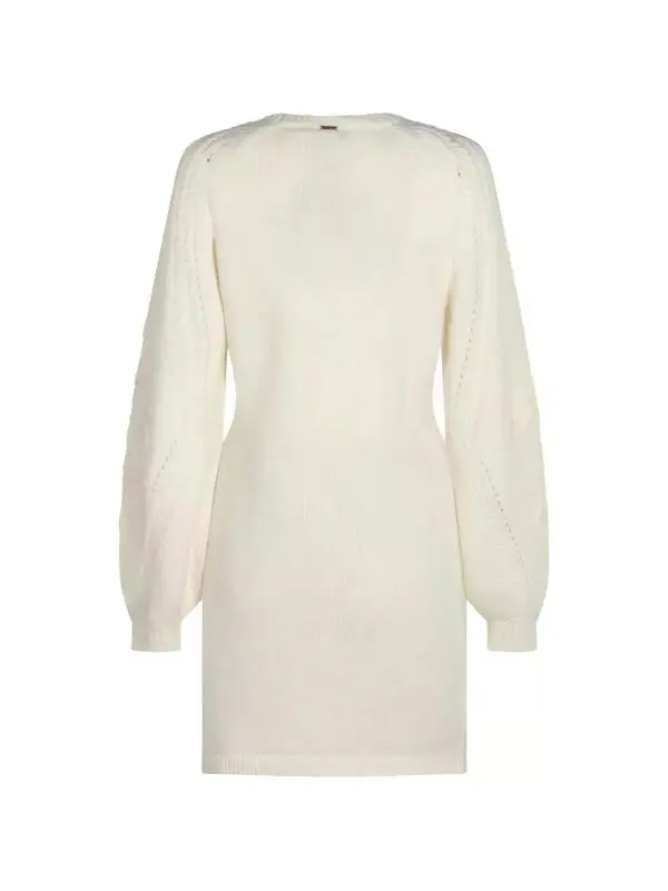 TWINSET Embroidered Balloon-sleeve Mini Dress
