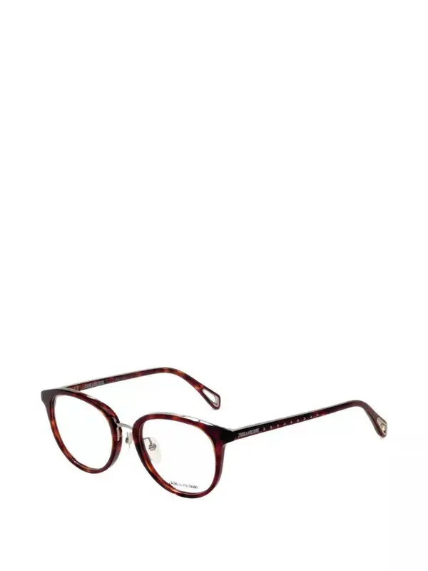 Zadig&Voltaire Tortoiseshell-effect Round-frame Glasses