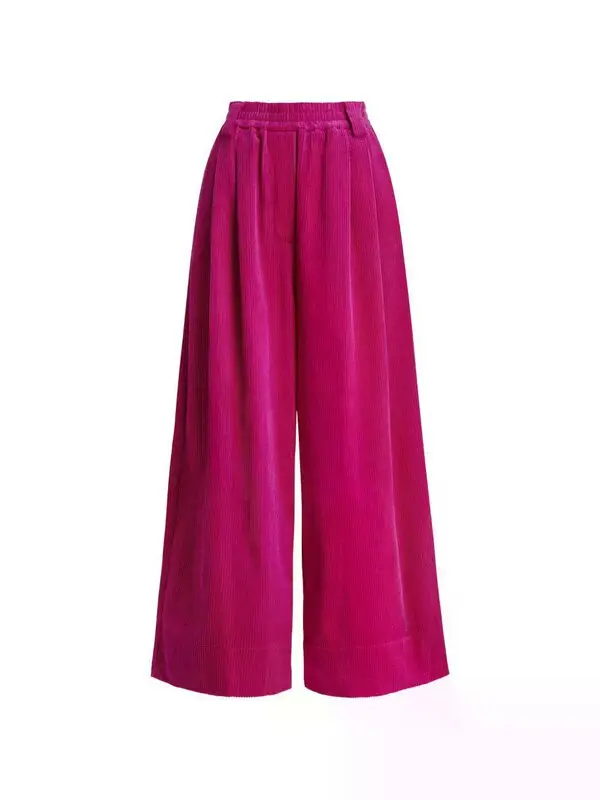 Essentiel Antwerp Pleated Corduroy Trousers - Pink