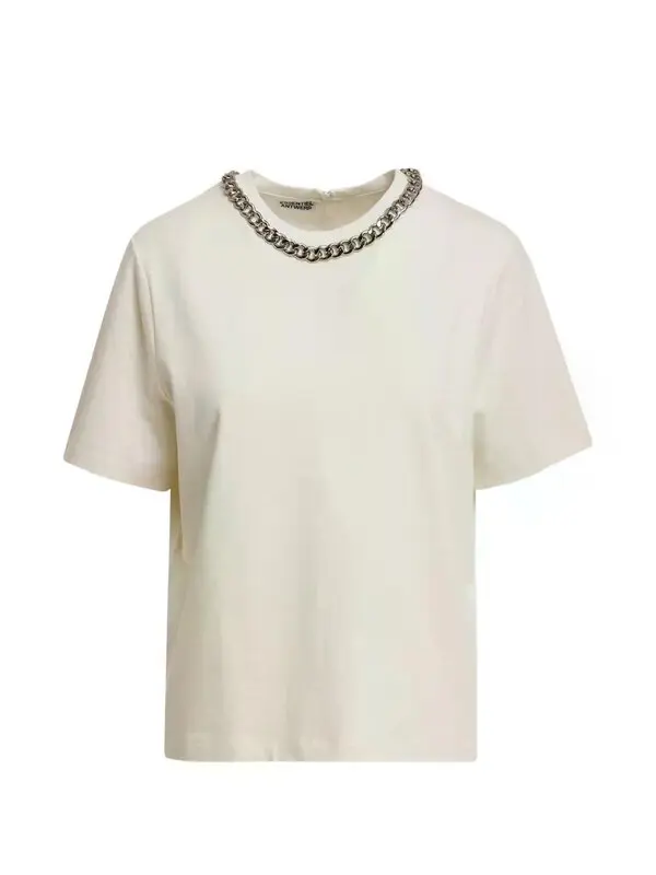 Essentiel Antwerp Chain-embellished T-shirt - Neutrals