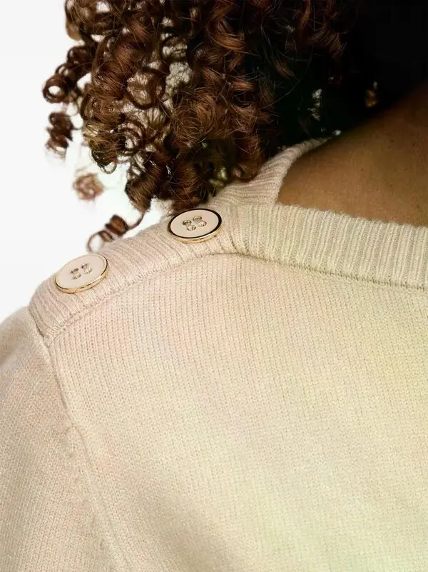 MORGAN Striped Button-detail Sweater