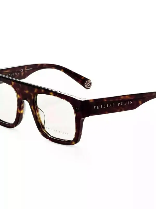 Philipp Plein Tortoiseshell-effect Square-frame Glasses