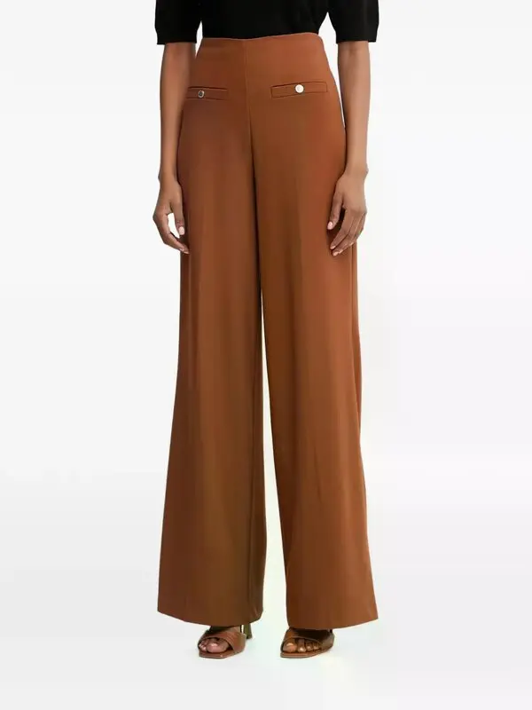 MORGAN Button-detail Wide-leg Trousers